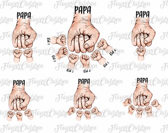 Personalized Father's Day Fist Bump Set Fathers and 3 - Etsy