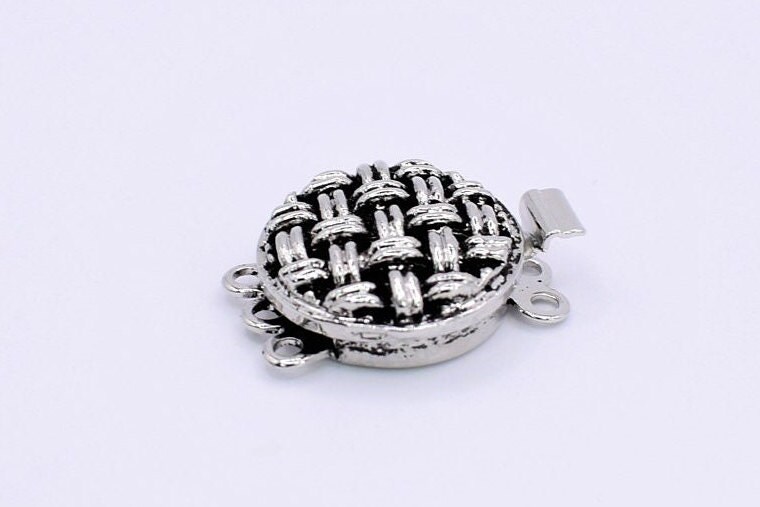 Circular Shaped Woven Design Metal Clasp, Bracelet Clasp, Necklace ...
