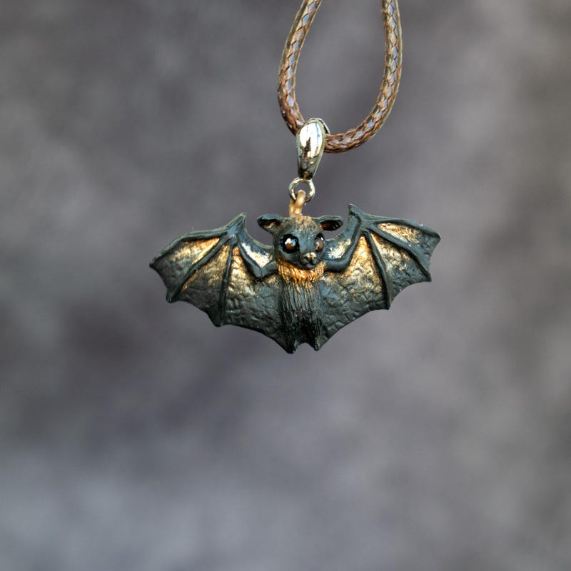 Bat Necklace - Etsy