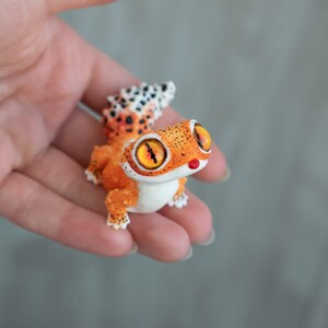 Little Gecko Rudy , Cute Leopard Gecko Figurine With Tongue Blep - Etsy
