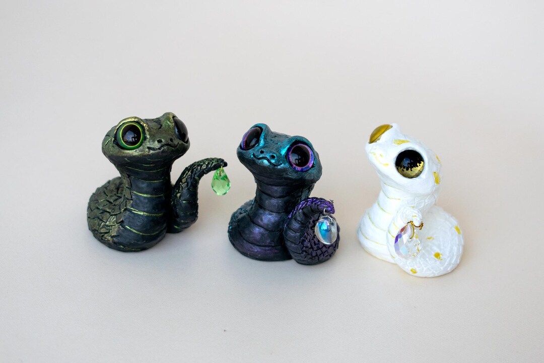 Cute Snake Fıgurıne, PREORDER, Baby Snake, Tıny Snake Decoratıon, Snake ...