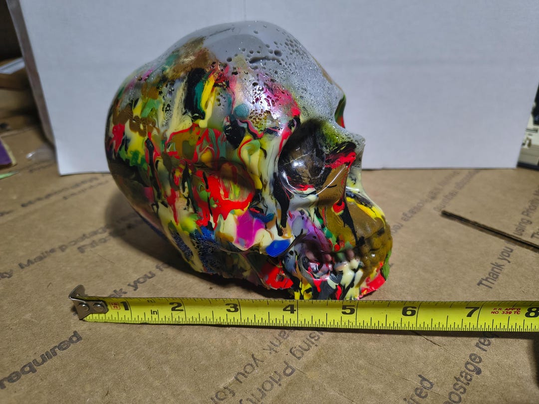 3D Filament Recycled SKULL - Solid Multicolor - No Two the Same - LARGE ...