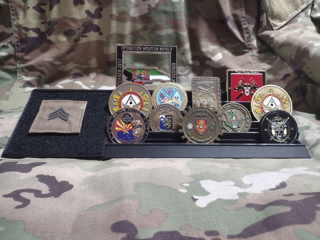 Challenge Coin Display Stand - Custom Colors Available - Military - Etsy
