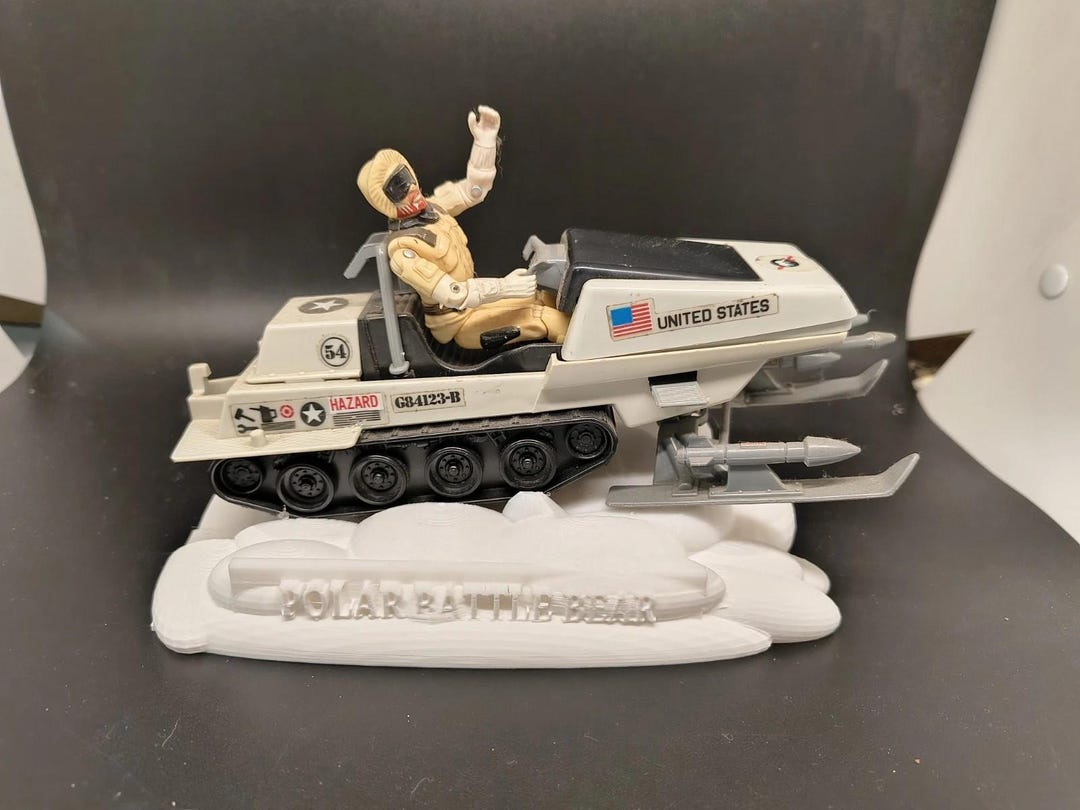 G.I. Joe Polar Battle Bear Display Stand - Etsy