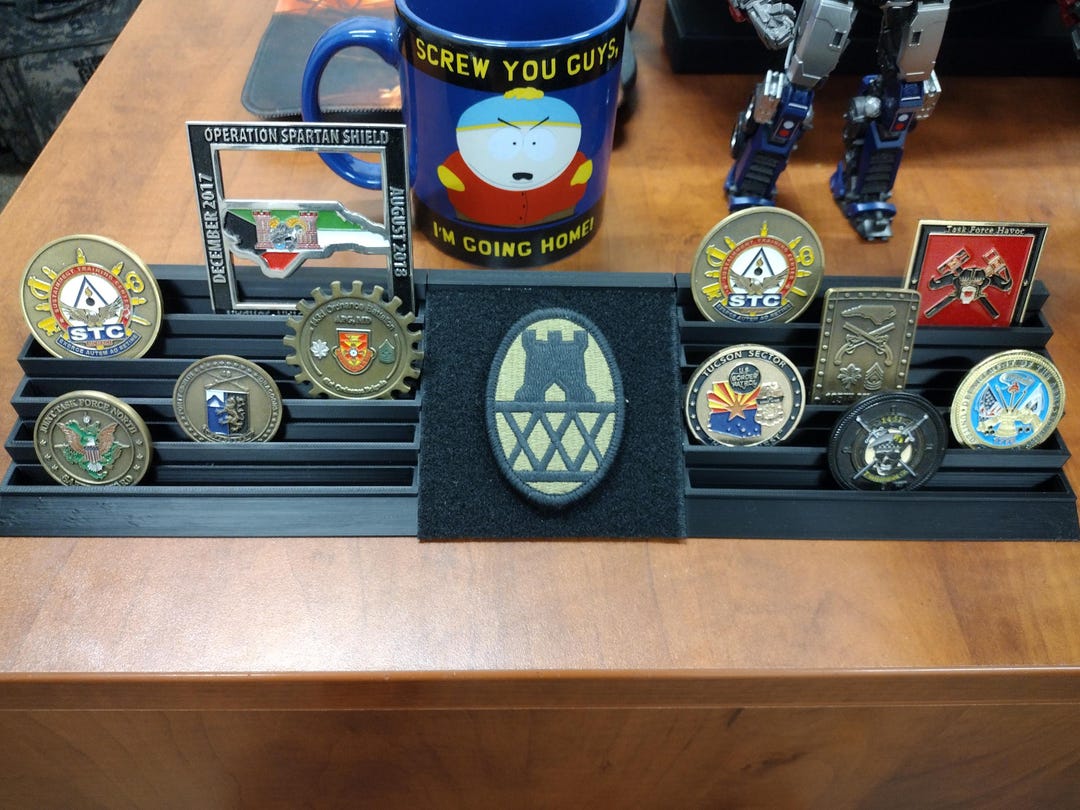 Challenge Coin Display Stand, Modular, Dual Sided- Custom Colors ...