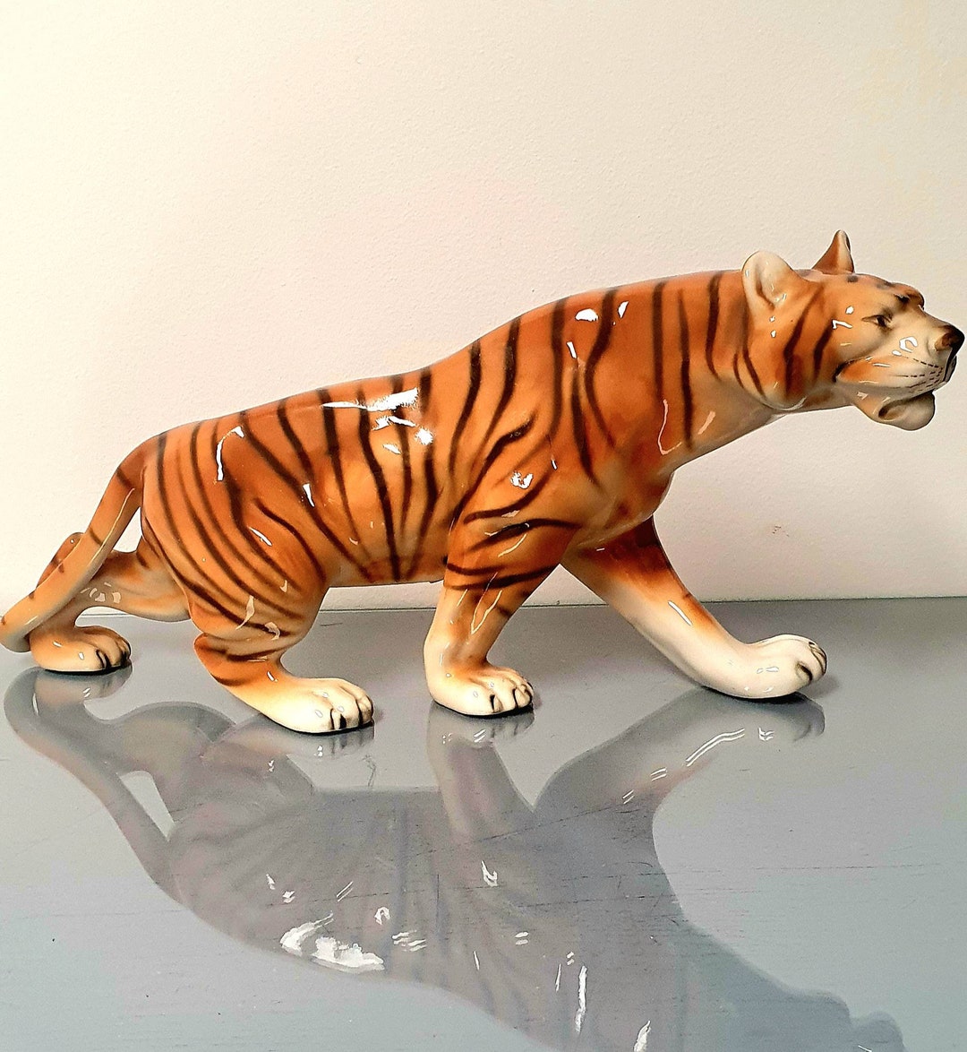 Original, First Choice! Large Porcelain Tiger [42 Cm], Royal Dux, Hand ...