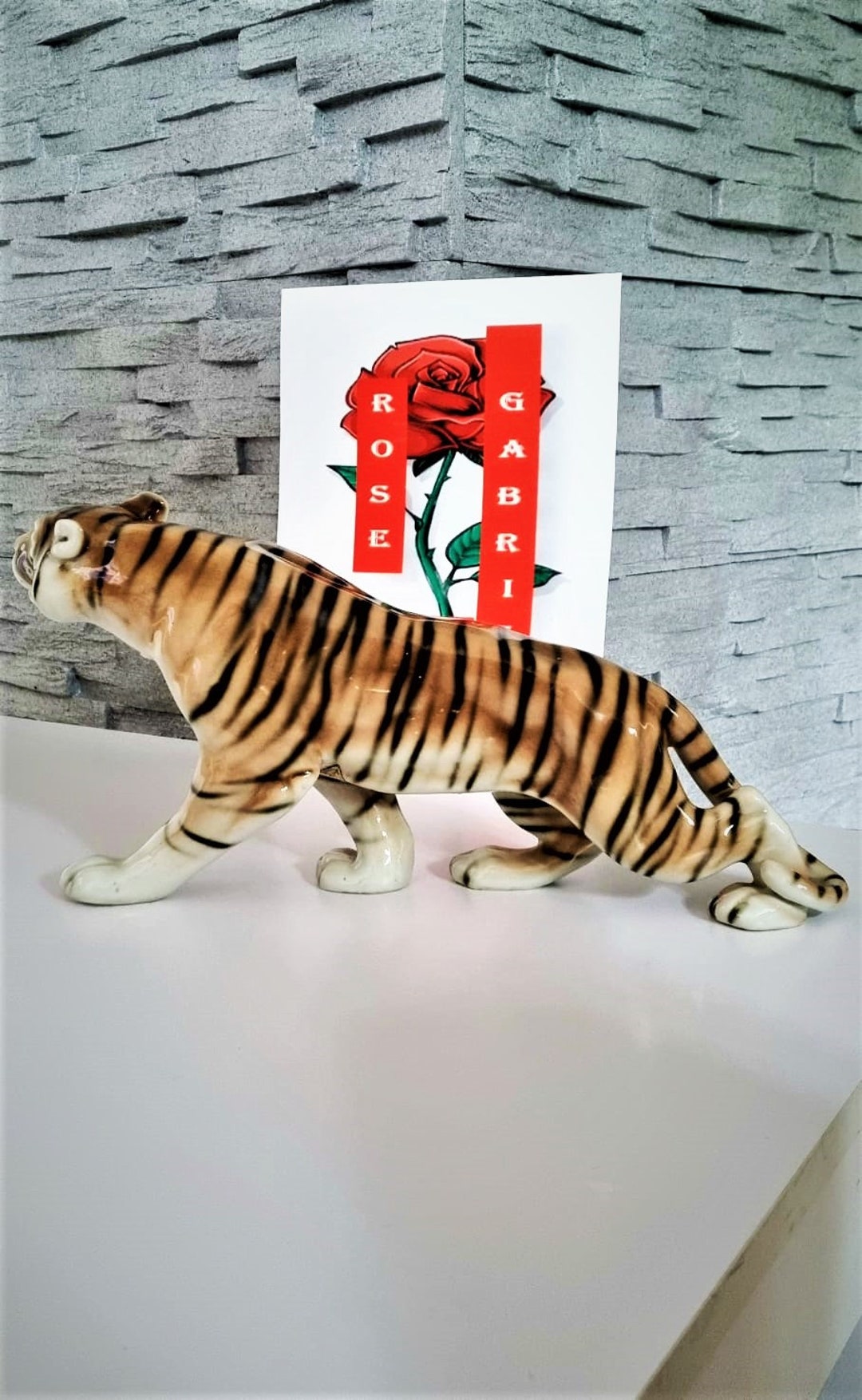 Hand-painted Bengal Tiger From Royal Dux Porcelain Manufactory, Very ...