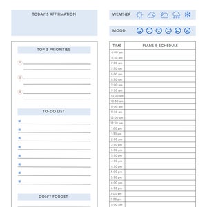 Weekly and Daily Project Planner Sheets / Digital Download - Etsy