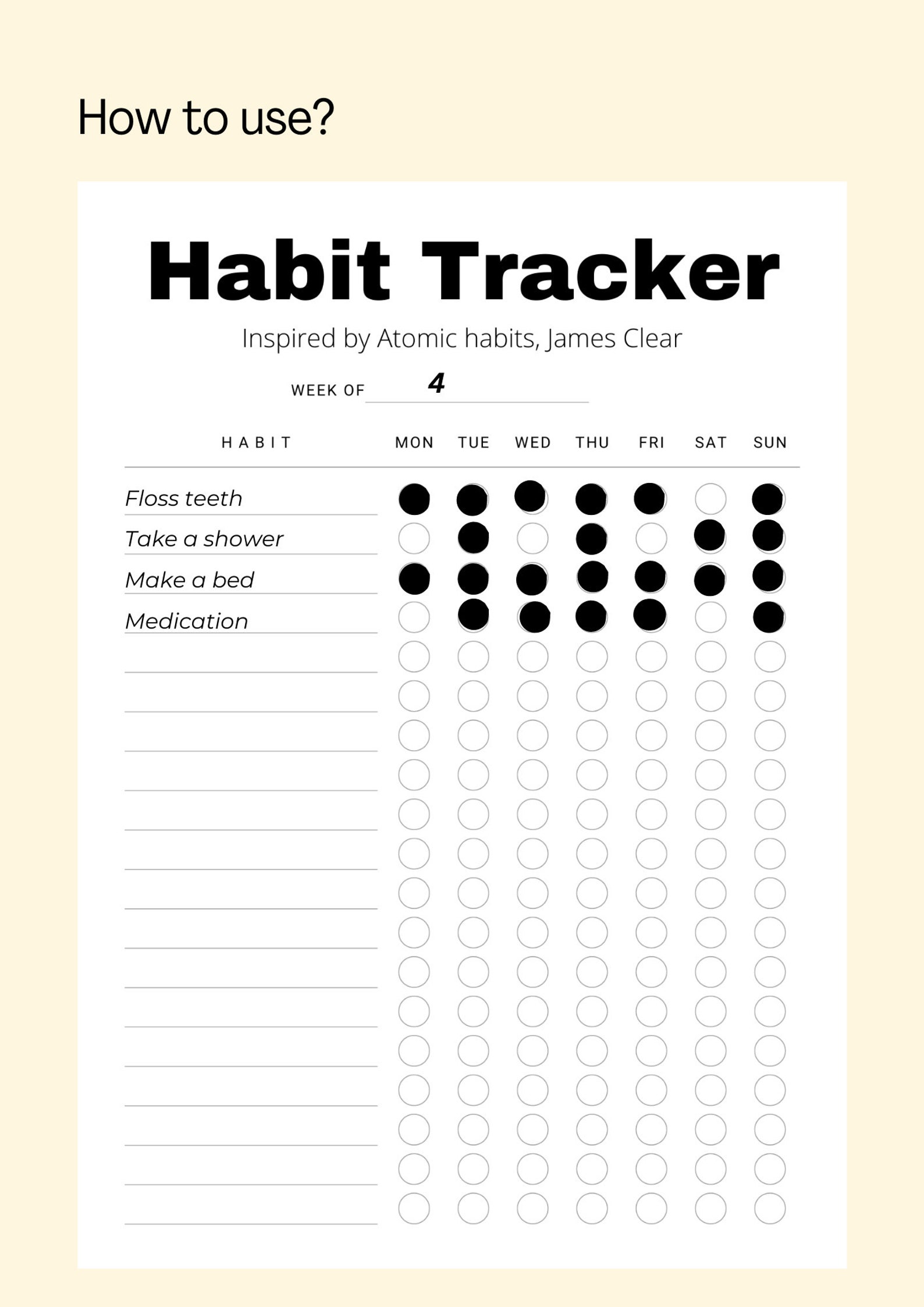 Habits Tracker Inspired by Atomic Habits - Etsy