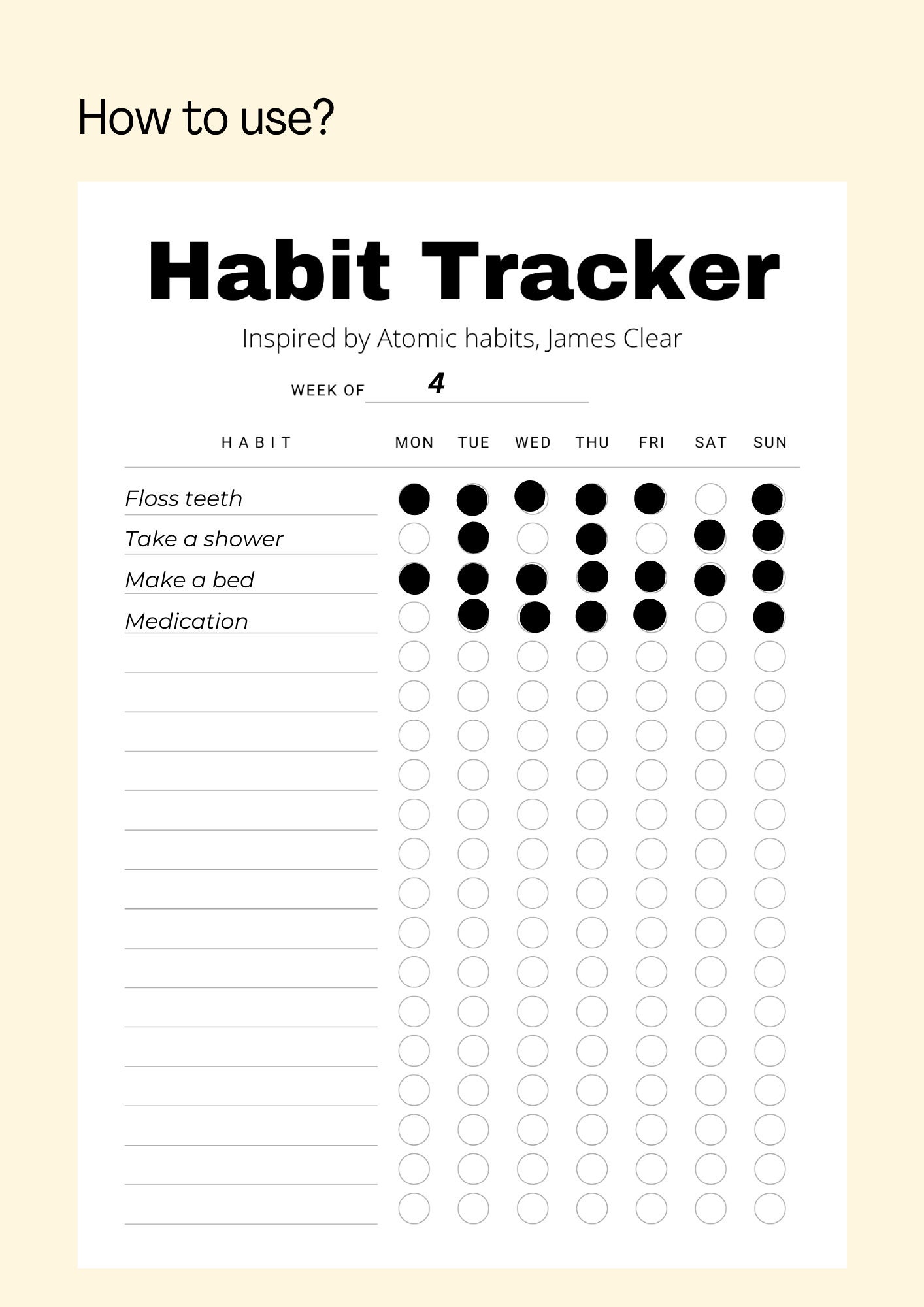 Habits Tracker Inspired by Atomic Habits - Etsy