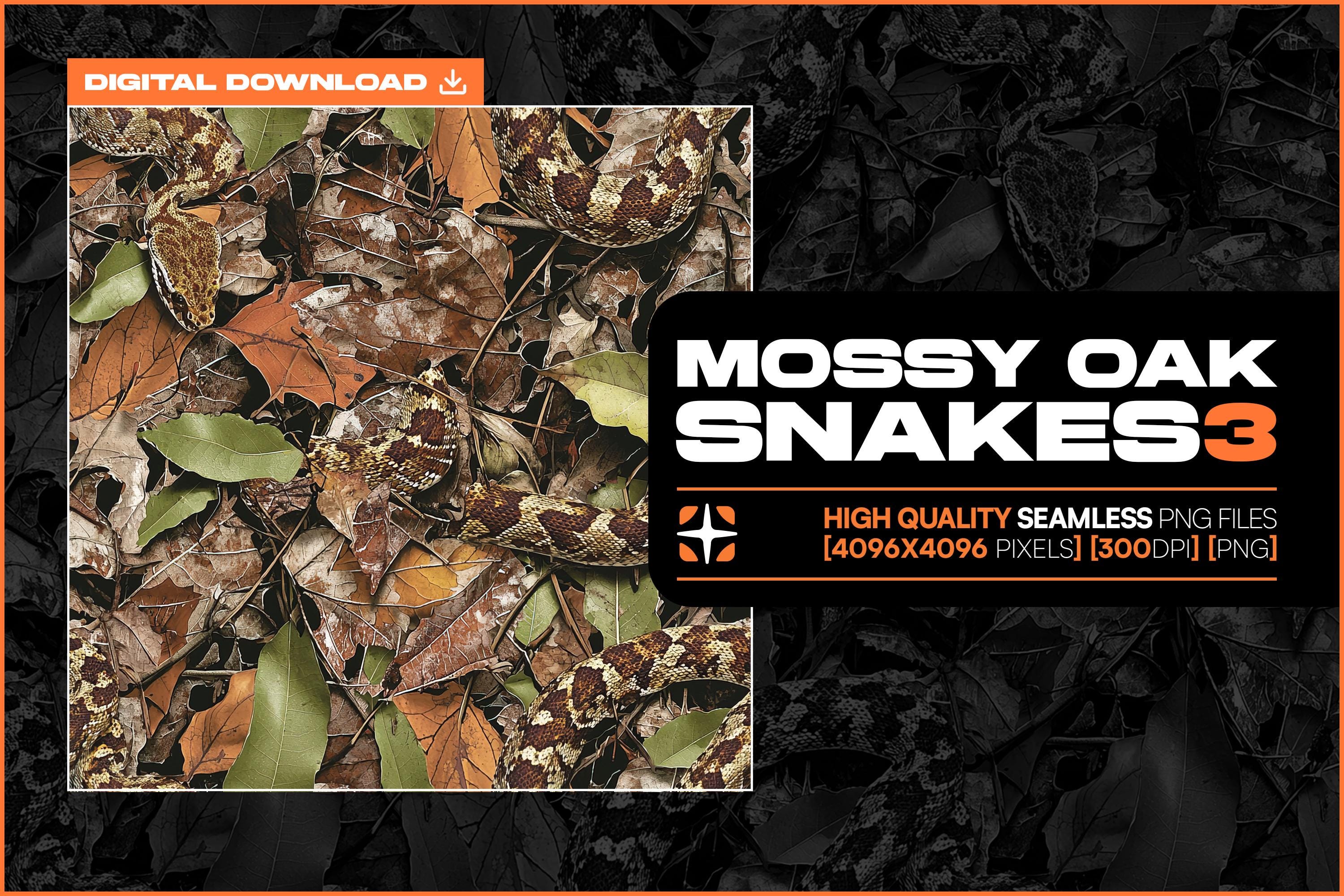 Mossy Oak Snakes 3 Seamless Pattern, Commercial Use, Instant Download ...