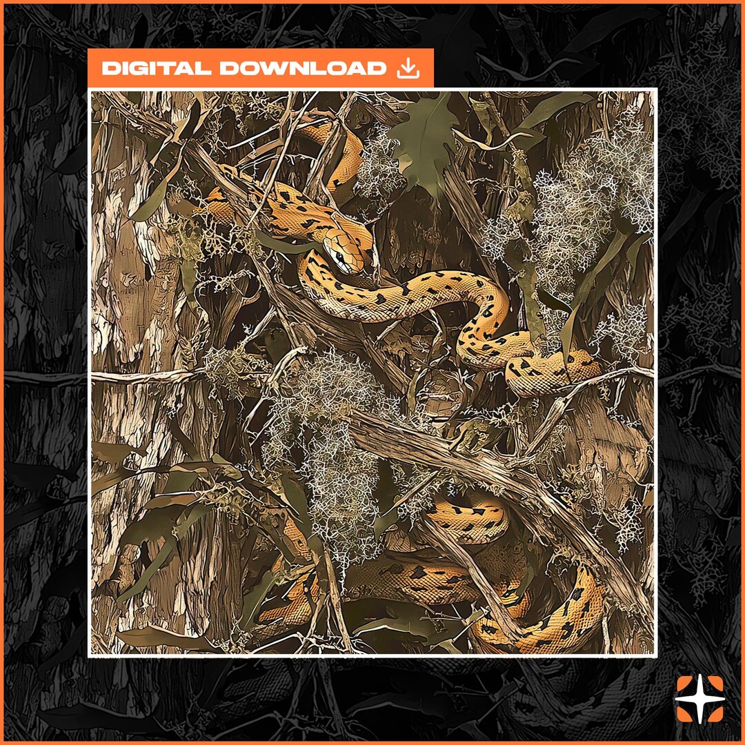 Mossy Oak Snakes Seamless Pattern, Commercial Use, Instant Download ...