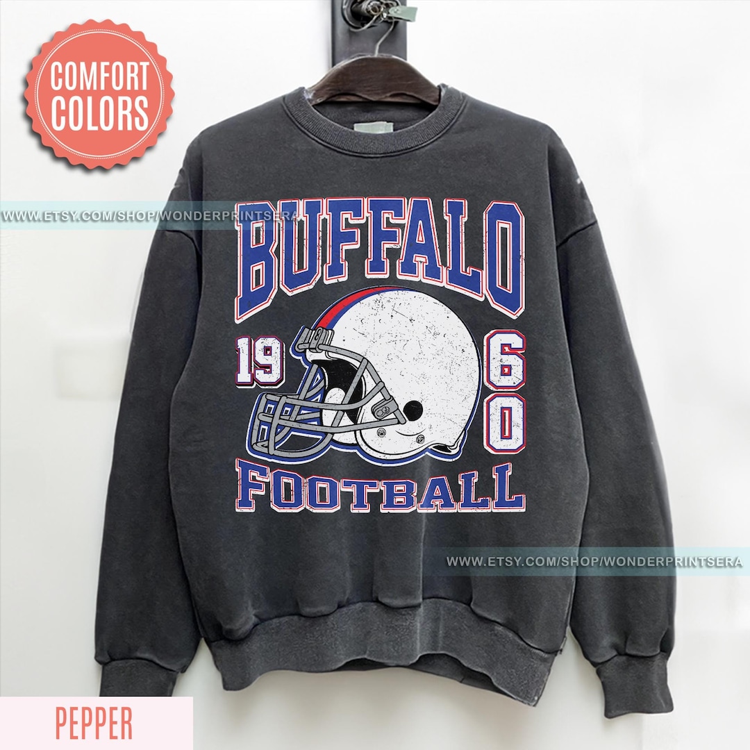 Buffalo Football Vintage Style Comfort Colors Sweatshirt, Buffalo Bill ...