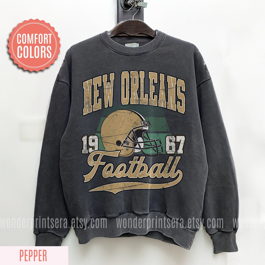 New Orleans Football Vintage Style Comfort Colors Sweatshirt,new ...