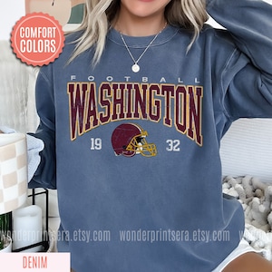 Washington Football Vintage Style Comfort Colors Sweatshirt,washington ...
