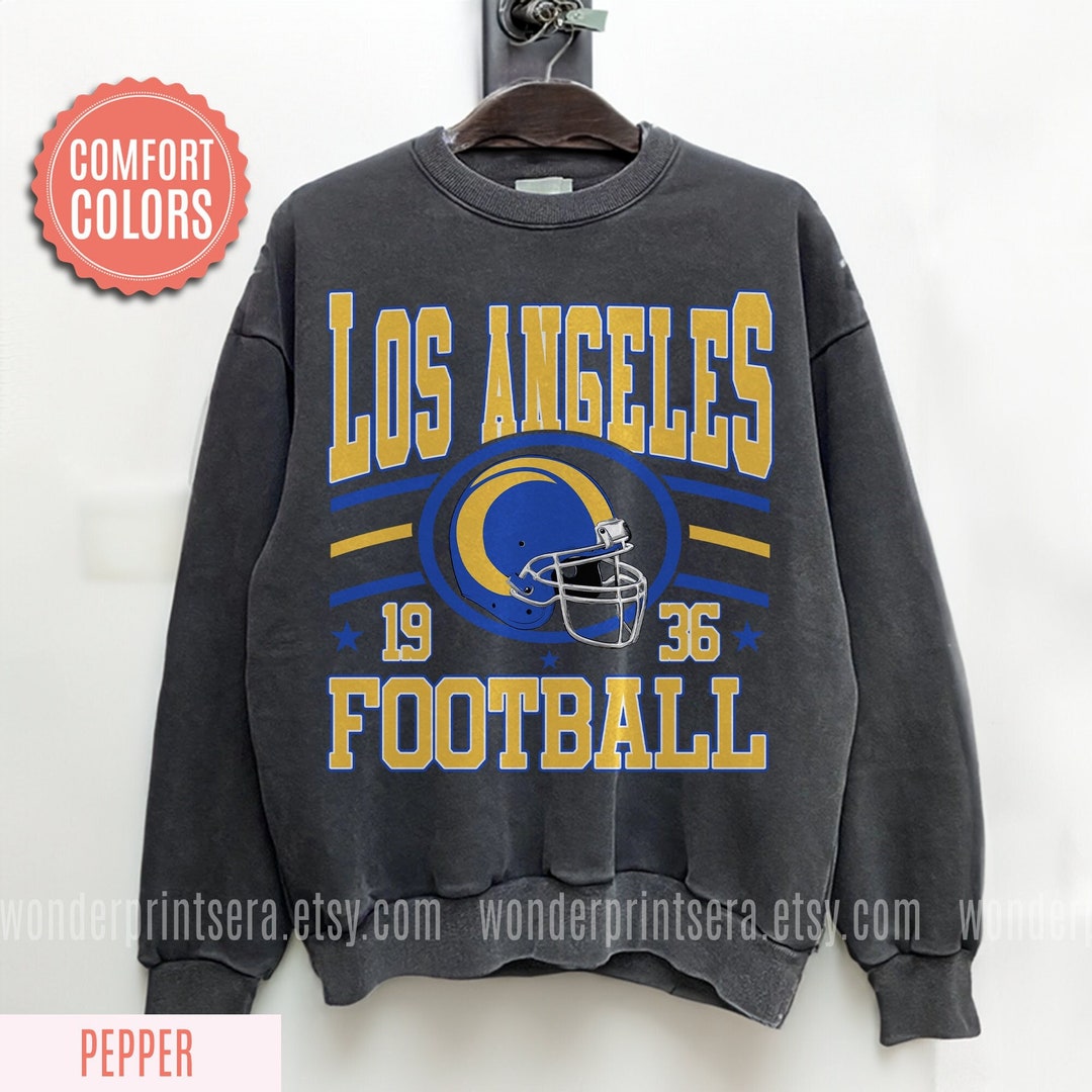 Los Angeles Football Vintage Style Comfort Colors Crewneck Sweatshirt ...