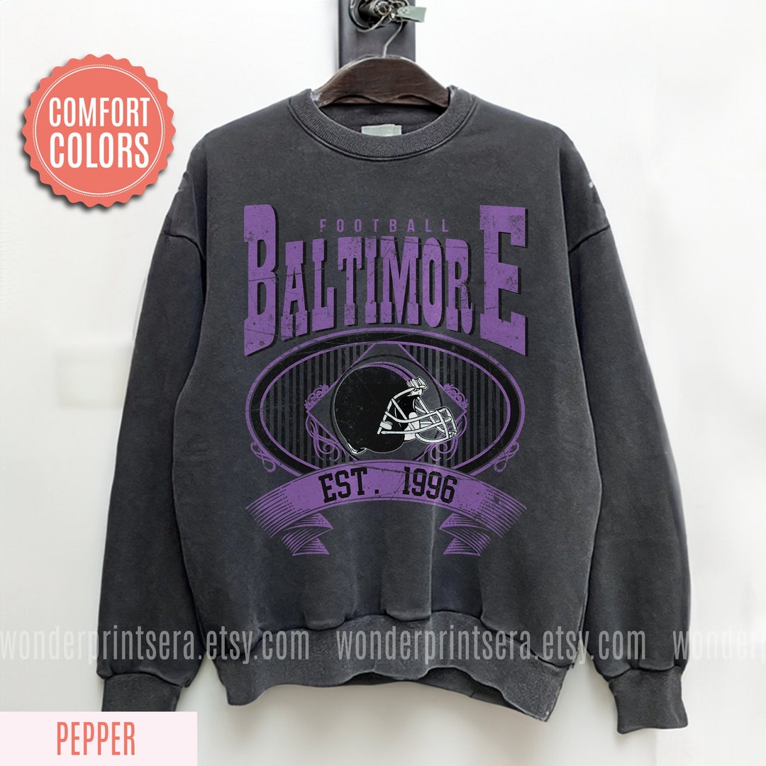Baltimore Football Vintage Style Comfort Colors Sweatshirt,retro ...