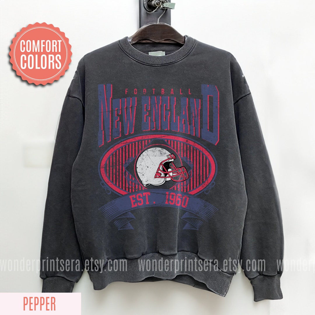 New England Football Vintage Style Comfort Colors Sweatshirt,the Pats T ...