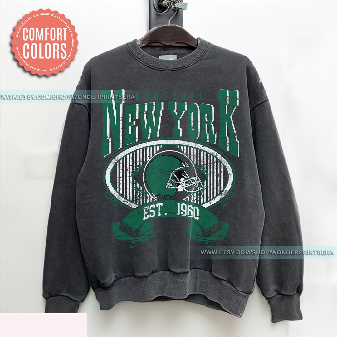 New York Football Retro 80s Vintage Style Comfort Colors Crewneck ...
