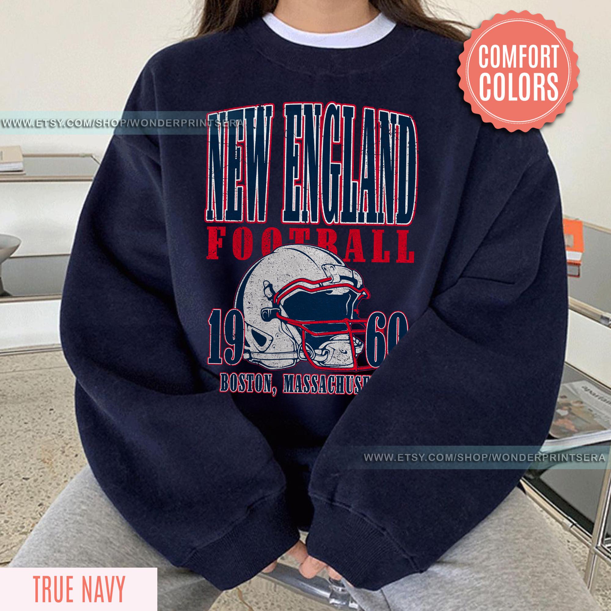 New England Football Vintage Style Comfort Colors Sweatshirt,the Pats T ...