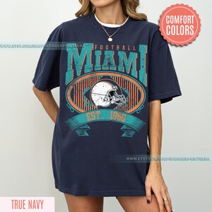 Miami Football Vintage Style Comfort Colors T-shirt, Retro Miami ...