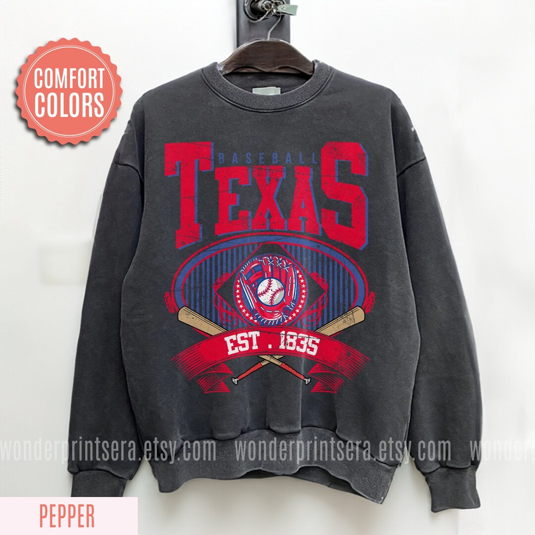 Texas Ranger Vintage Style Comfort Colors Sweatshirt,retro Texas Ranger ...