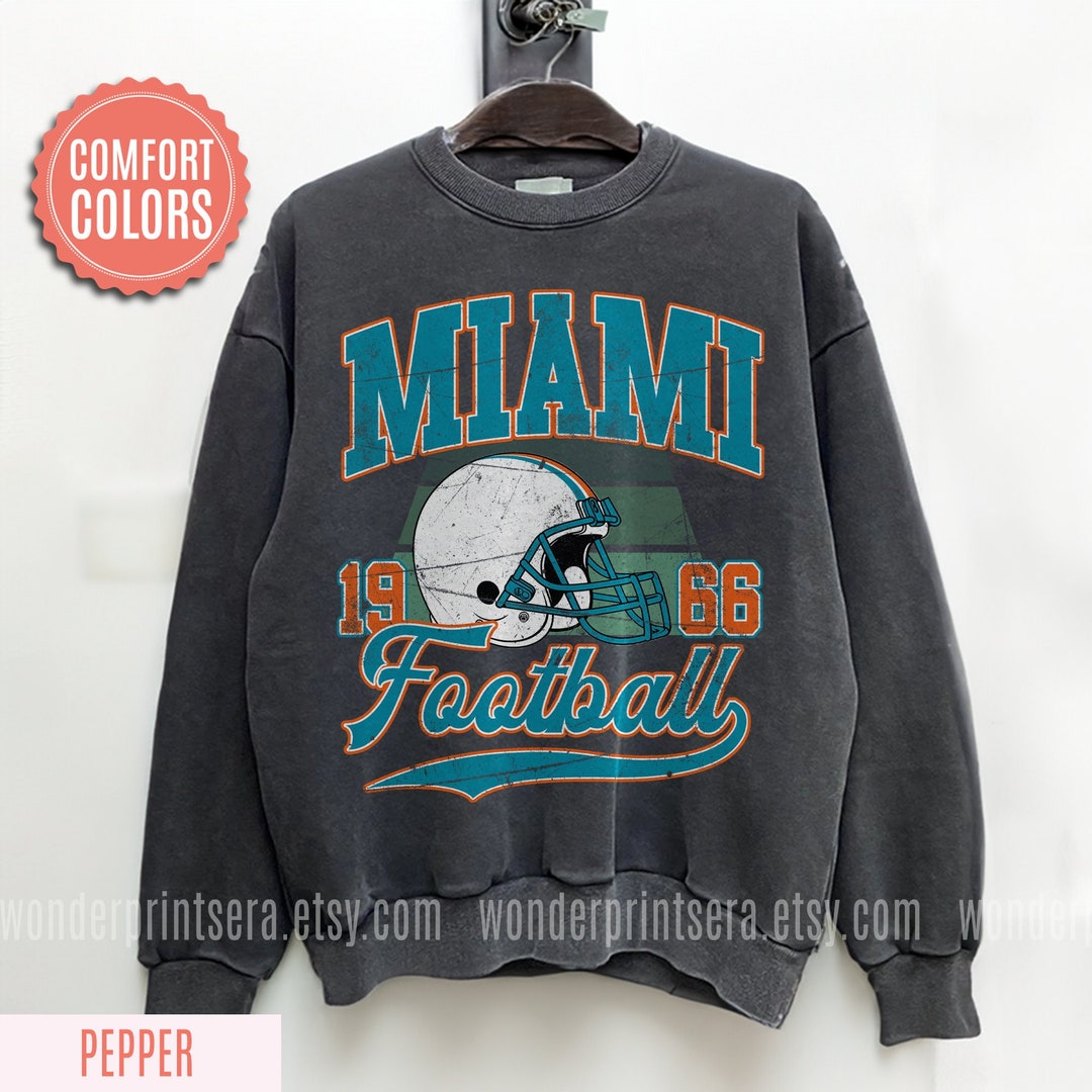 Miami Football Vintage Style Comfort Colors Sweatshirt,retro Miami ...