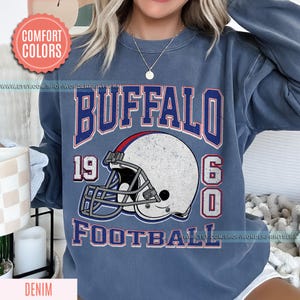 Buffalo Football Vintage Style Comfort Colors Sweatshirt, Buffalo Bill ...