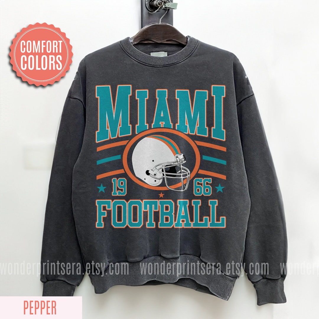 Miami Football Vintage Style Comfort Colors Sweatshirt,retro Miami ...