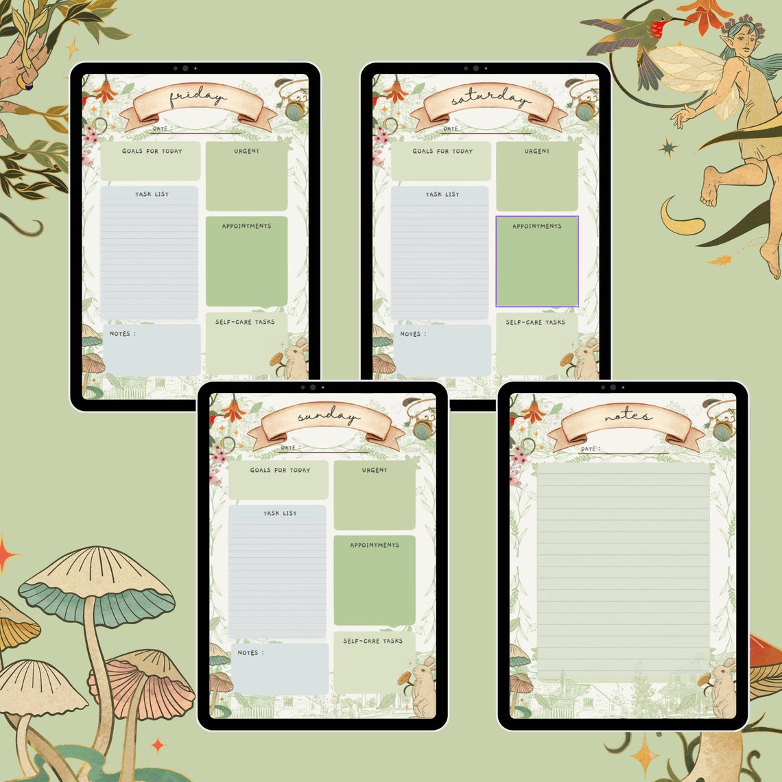Cottagecore Daily Planner - Etsy