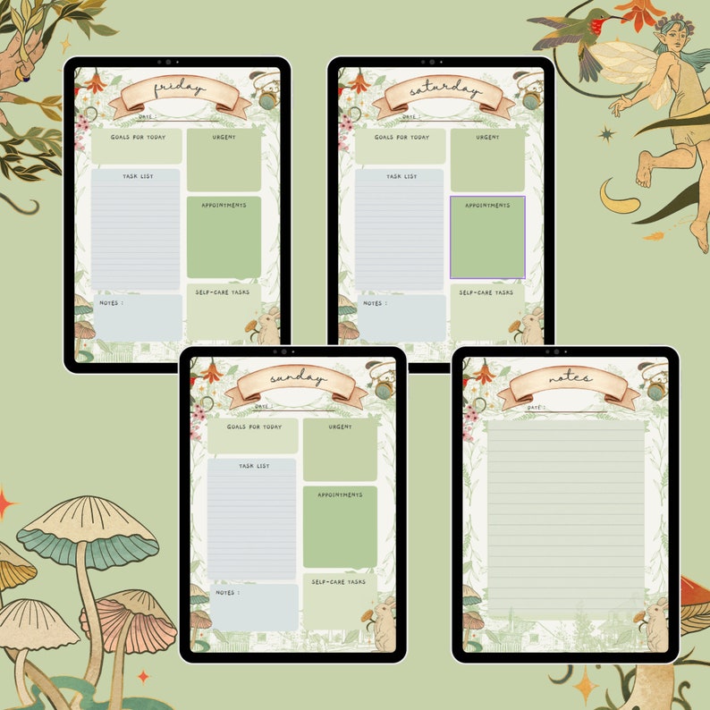 Cottagecore Daily Planner - Etsy
