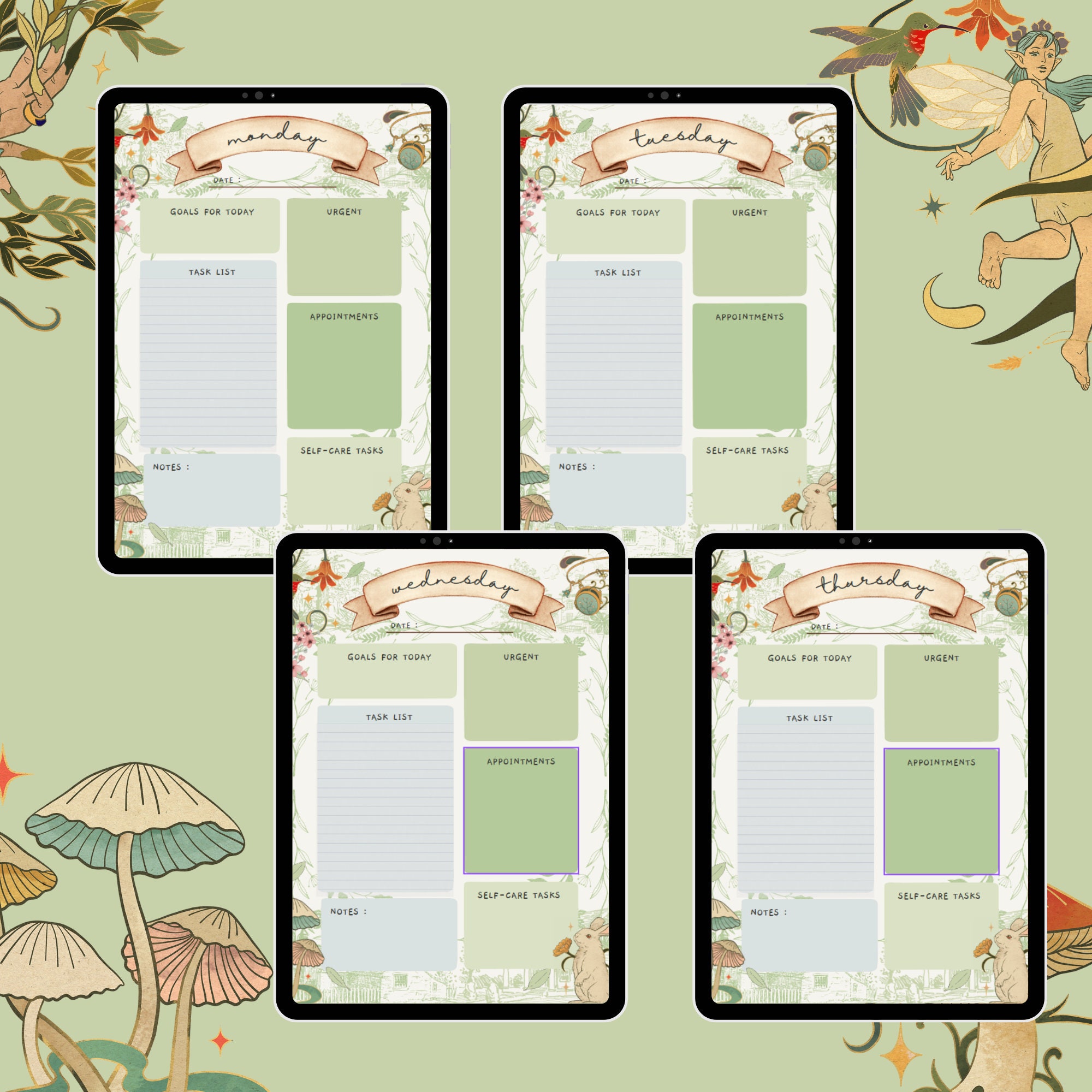 Cottagecore Daily Planner - Etsy
