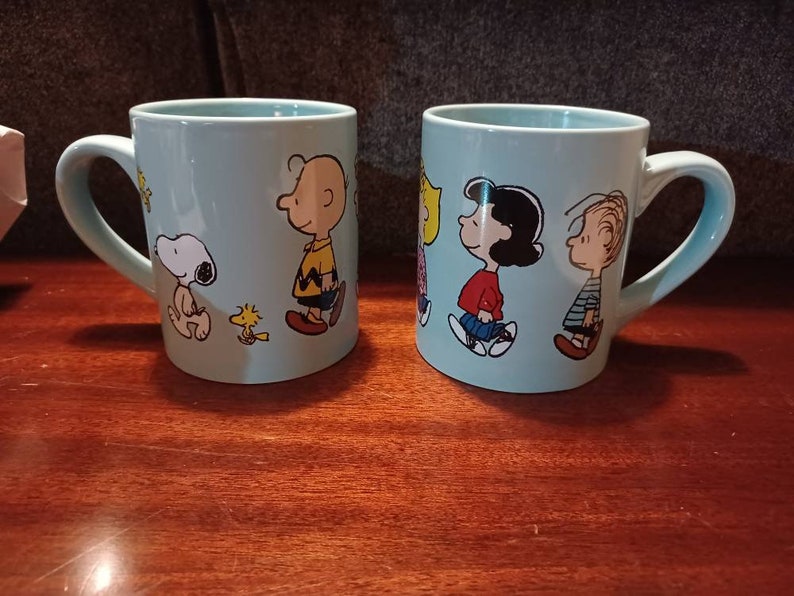 Peanuts Snoopy & Gang Mugs - Etsy