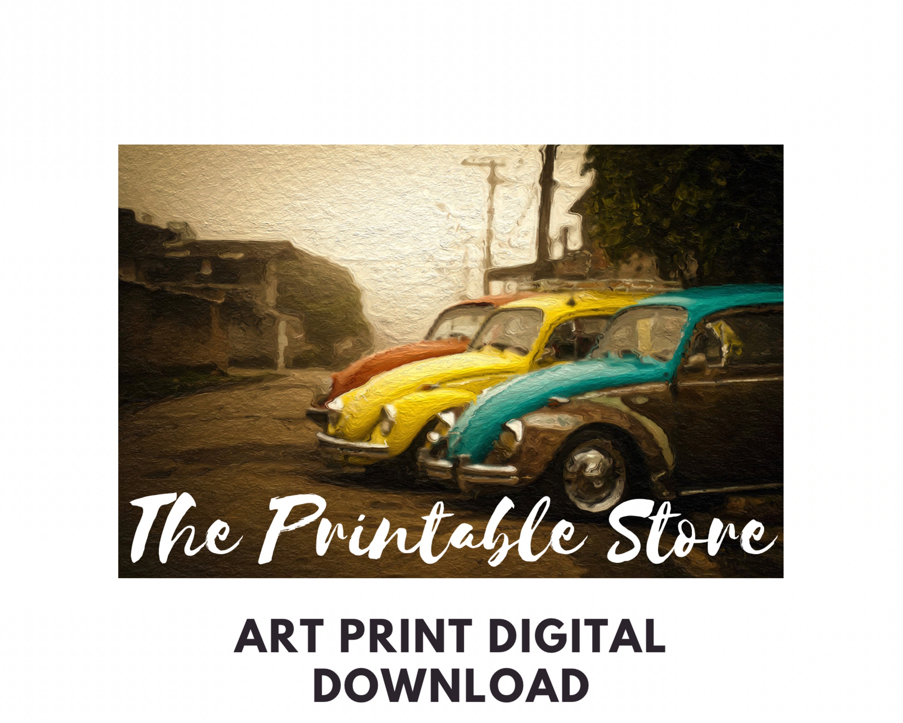 VW Beetle Art Digital Download | Etsy