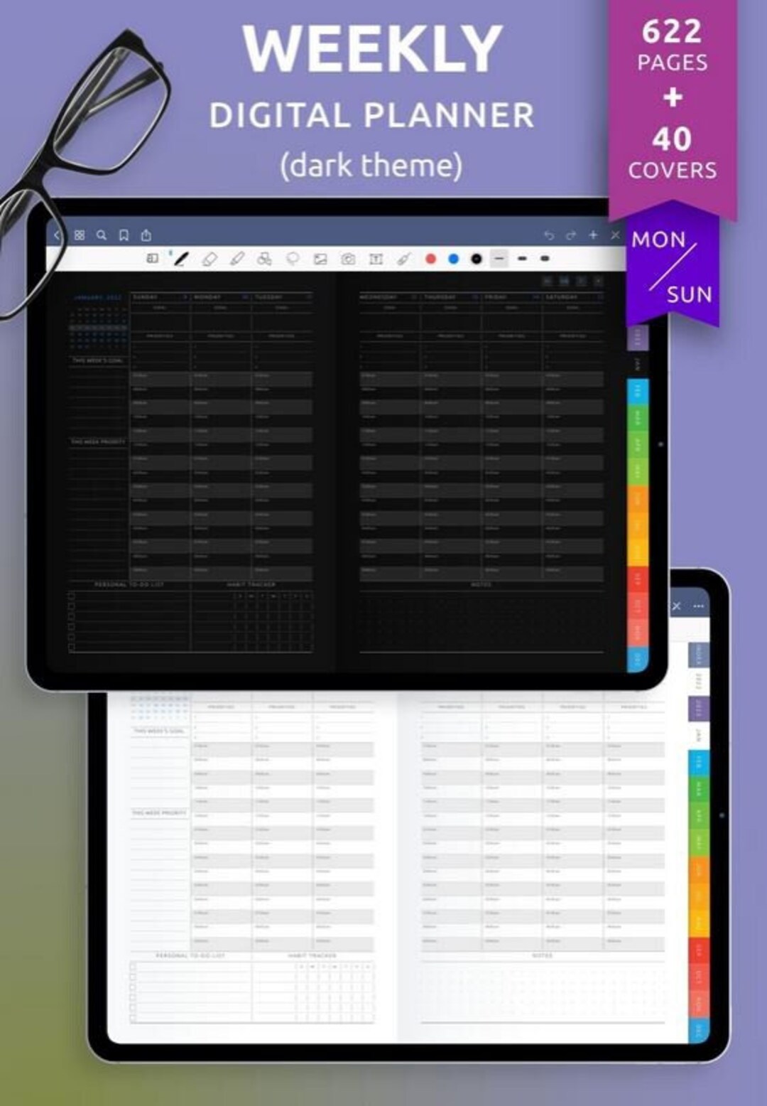 Digital & Printable Planners - Etsy