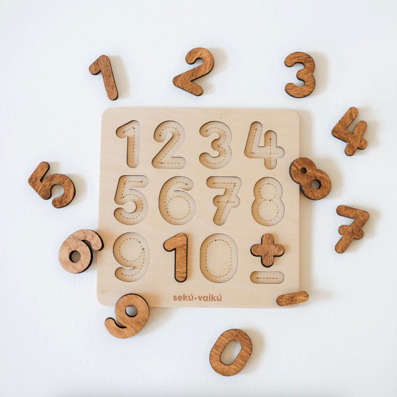 Wooden Numbers Puzzle | Montessori Tracing | Learning to Count ...