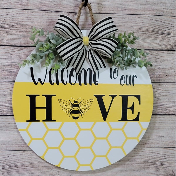 Bee Door Sign - Etsy