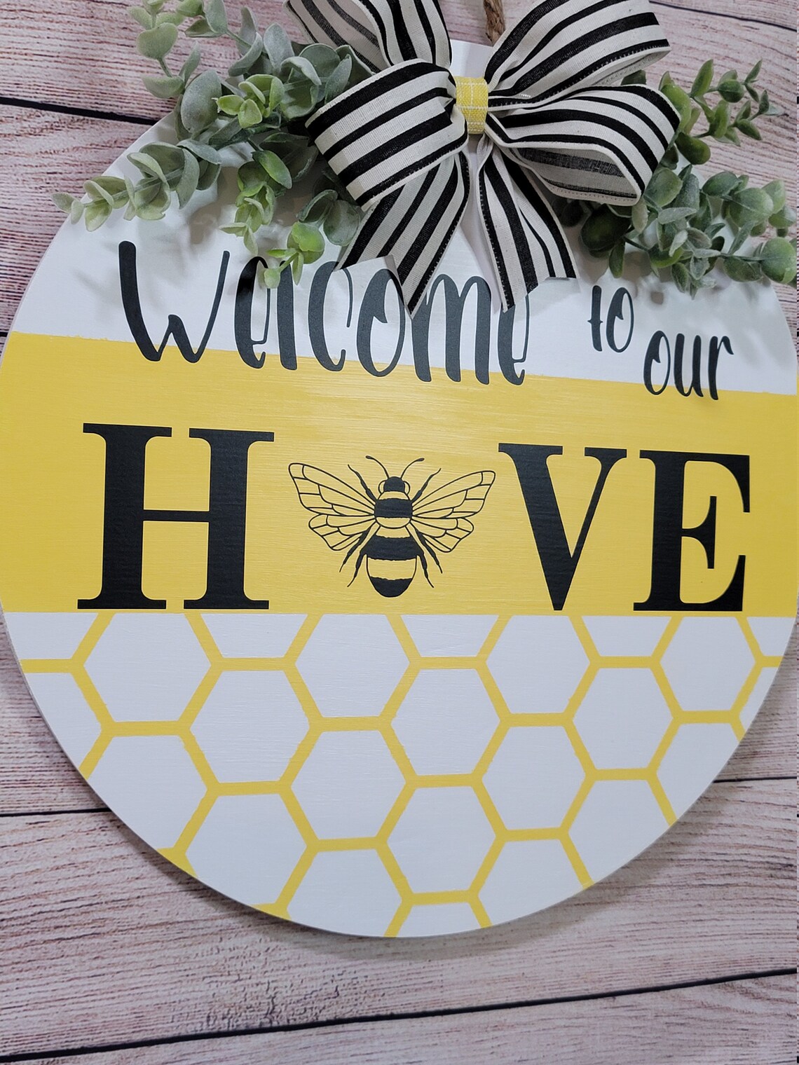 Welcome to Our Hive Door Hanger Spring Summer Door Hanger - Etsy