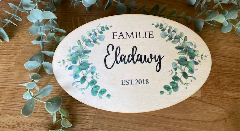 Named Sign Made of 6 Mm Real Wood Personalized Gift Wedding | Etsy
