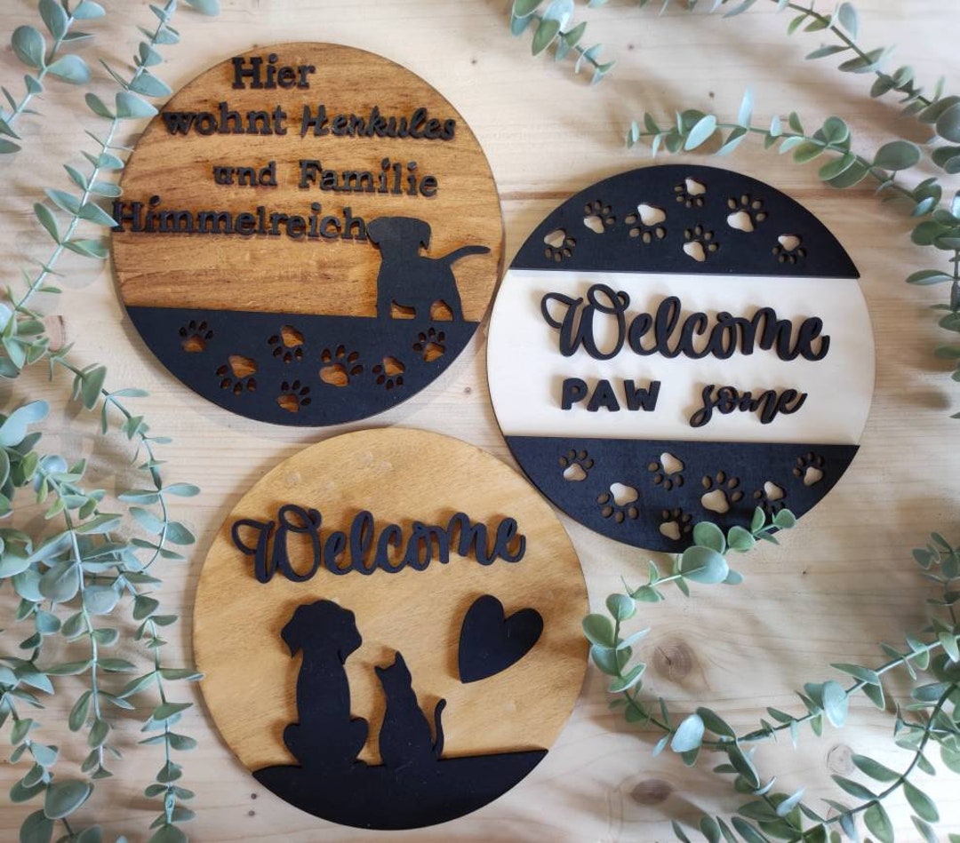 Wooden Sign "family" | "living Here.." | Family Sign | Door Sign ...