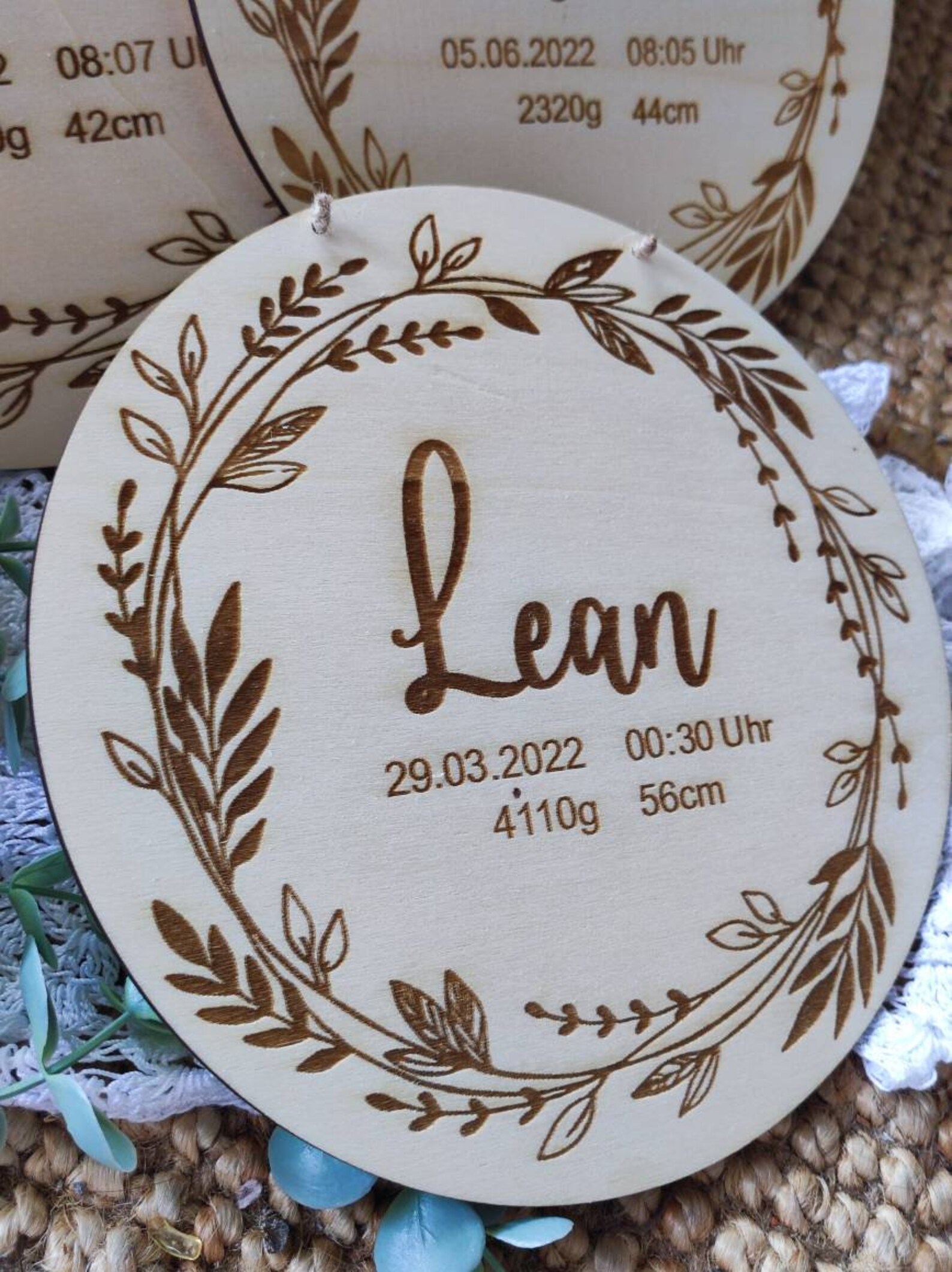 Personalized Name Tag, Door Sign, Wooden Sign Children Baby, Gift Birth ...