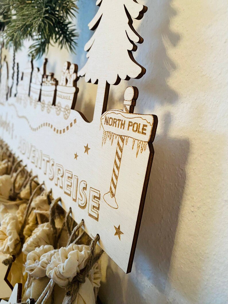 XXL Advent Calendar Made of Wood, Personalized With Your Desired Text ...