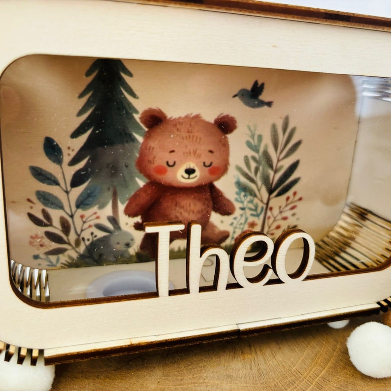 Cute Teddy Money Box Personalized With Name, Money Box, Piggy Bank ...