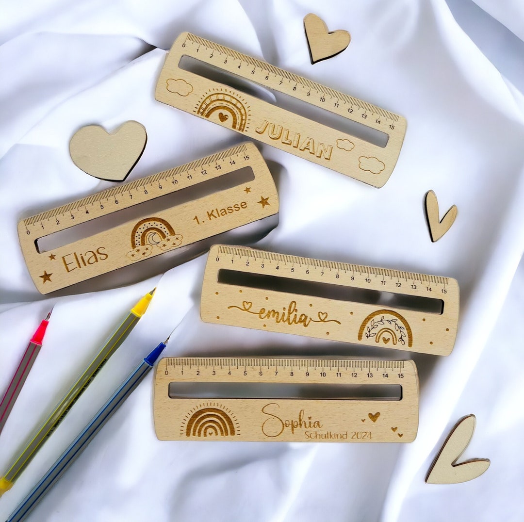 Personalized Reading Aid, Ruler for Children With Rainbow, School Child ...