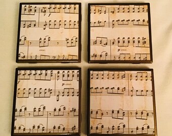 Sheet Music Coasters - Etsy