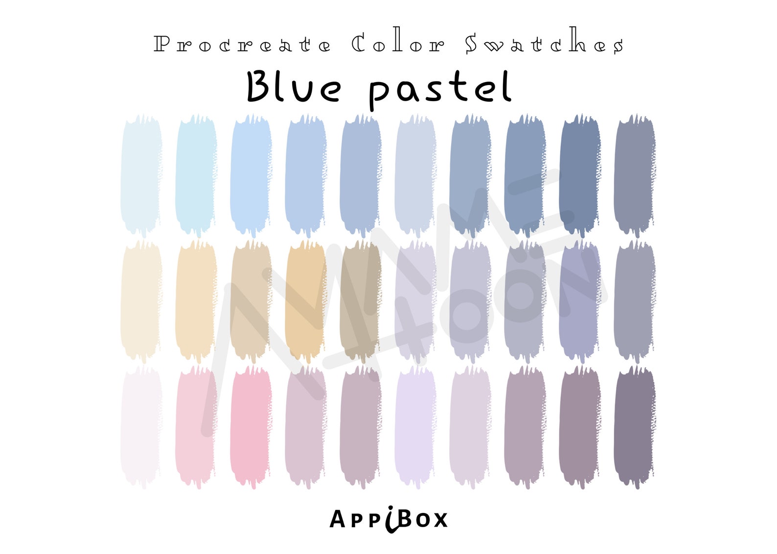 Procreate Color Swatches Pastel Color Palette Design and - Etsy