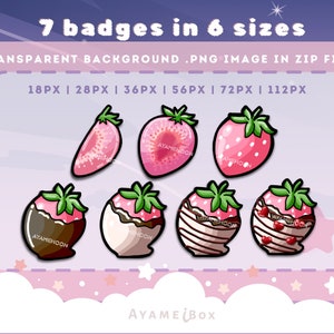Strawberry Twitch Sub Badges | Strawberry Twitch Badges | Strawberry ...