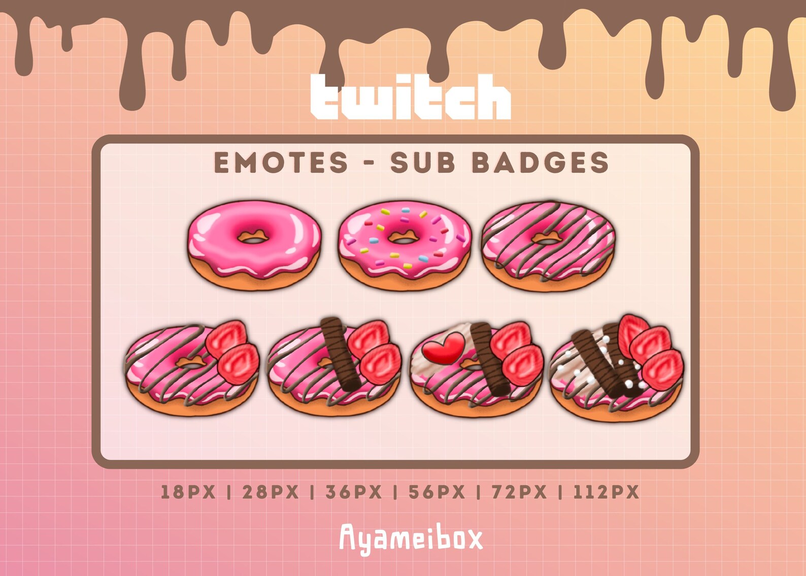 Twitch Emotes | Twitch Sub Badges | Twitch Badges | 7 Cute Twitch Icons ...