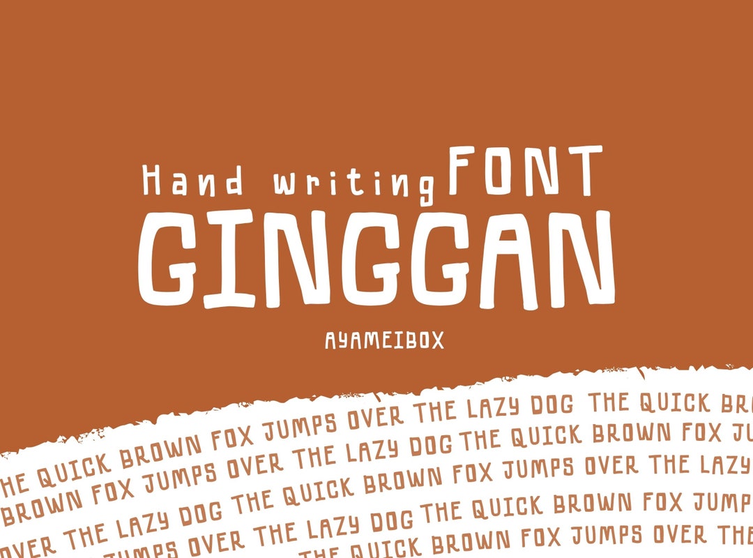 GING GAN Cute Font for Download Handwritten Font Commercial Use Digital ...