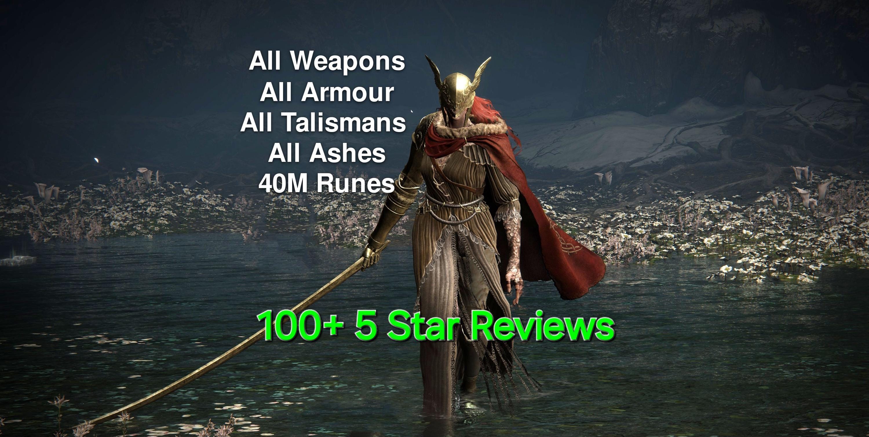 Elden Ring All Base Game Weapons, Talismans, Armour, Ashes of War & 40M ...